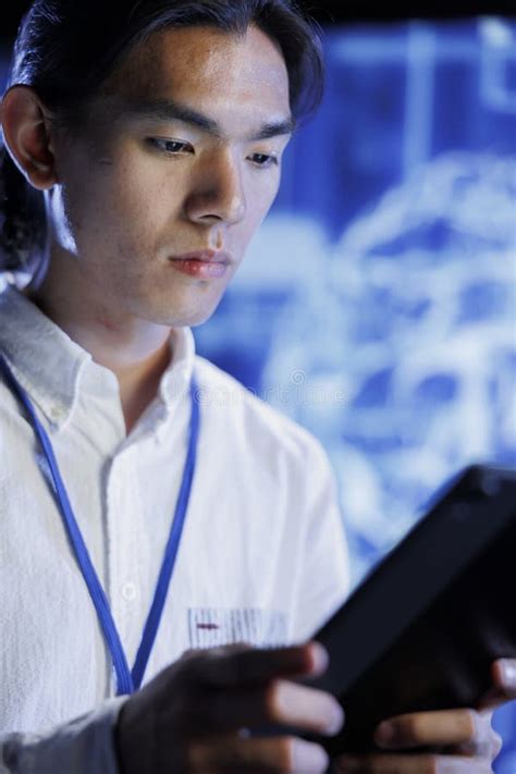 Tech Support Does AI Systems Checkup Stock Photo Image Of Code