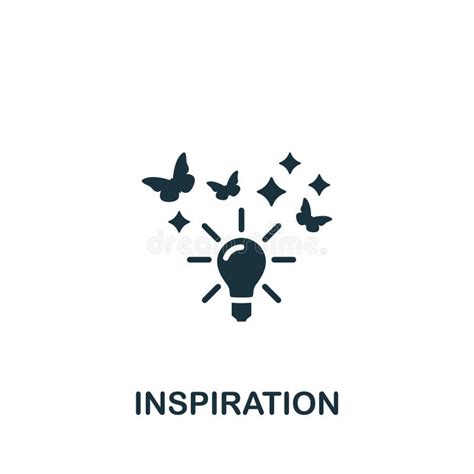 Inspiration Icon Monochrome Simple Sign From Collaboration Collection Stock Vector