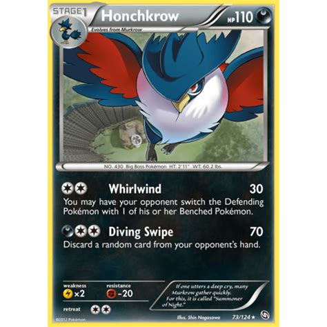 Honchkrow 73124 Bw Dragons Exalted Rare Pokemon Card Near Mint Tcg