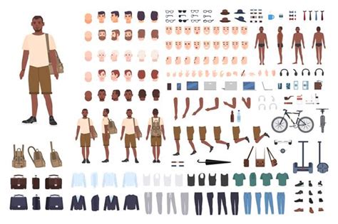 سازنده شخصیت پسر جوان مجموعه خلقت مردانه بزرگسال حالت های مختلف مدل مو