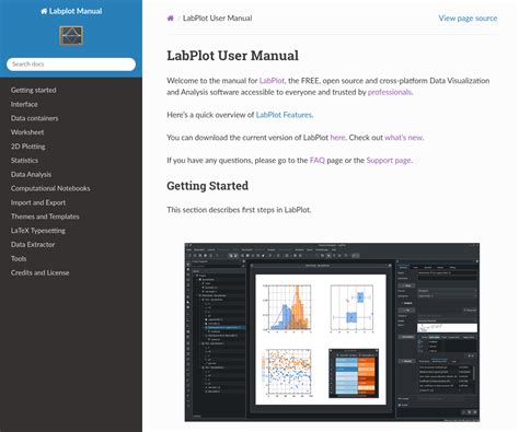 new labplot user documentation labplot