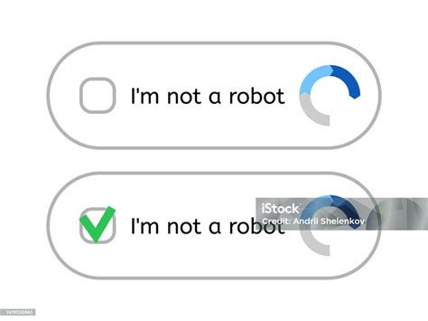 Template For Entering Captcha Im Not A Robot Stock Illustration