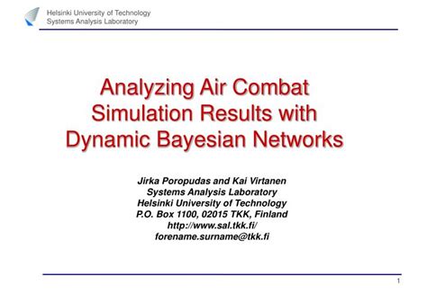 Ppt Analyzing Air Combat Simulation Results With Dynamic Bayesian Networks Powerpoint