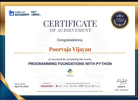 Nxtwave Python Oops Webdevelopment Programmingfoundation Ccbp