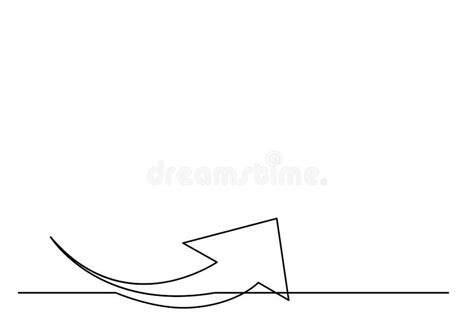Continuous Line Drawing Of Arrow Stock Vector Illustration Of Attention Contour 131728826