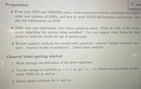 Numerical Methods For Odes Coupled Osciallator Assignment