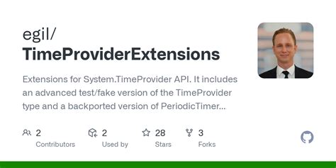 Github Egiltimeproviderextensions Extensions For Systemtimeprovider Api It Includes An