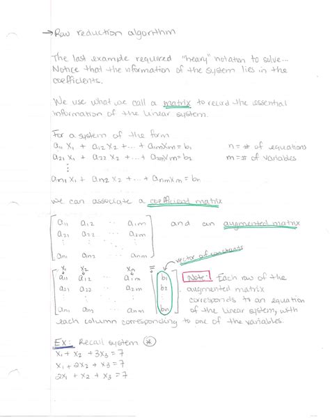 2 Row Reduction Algorithm Mat1302 Studocu