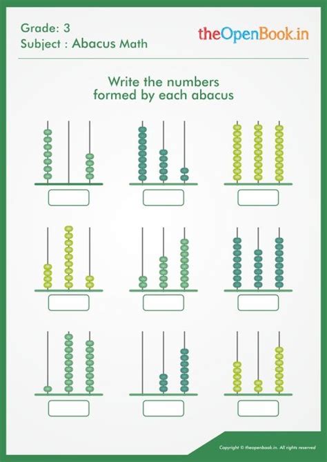 Abacus Math Worksheet
