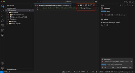 Visão Geral Da Integração Do Github Copilot Com A Extensão Mssql Para