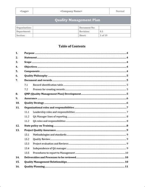 Iso 9001 Qms Quality Management Plan Template Iso Templates And Documents Download