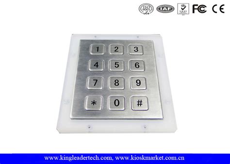 Panel Mount Rugged Metal Numeric Keypad With 12 Short Travel Keys