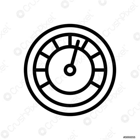 Speed Indicator Icon Vector Outline Illustration Stock Vector 3890055 Crushpixel