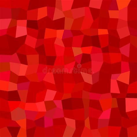 Geometrical Polygon Tile Mosaic Background Polygonal Vector Design From Rectangles In Red