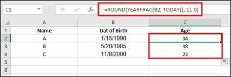 How To Calculate Age In Excel Formulas With Examples