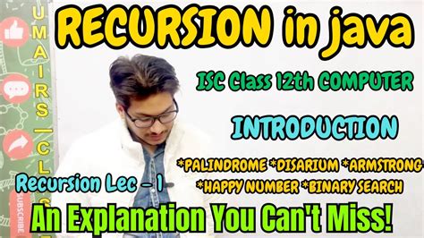 Recursion In Java Isc Class 12 Computer Explanation From The Basic