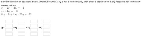 Solved Solve The System Of Equations Below INSTRUCTIONS If Chegg Com