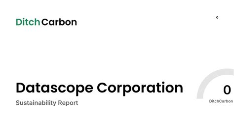 Datascope Corporation Sustainability Report Ditchcarbon Datascope Corporation Sustainability Report Ditchcarbon