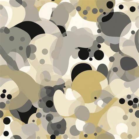 Premium Ai Image Seamless Urban Camouflage Circular Patterns Ai Generated