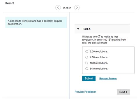 Solved Item 2 2 Of 31 A Disk Starts From Rest And Has A