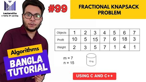 Part 55 Fractional Knapsack Problem Second Approach Greedy Method