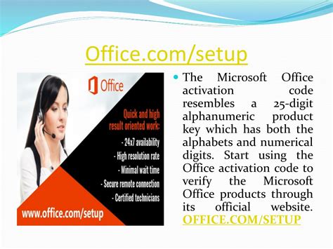 PPT Office Com Setup Product Key PowerPoint Presentation Free