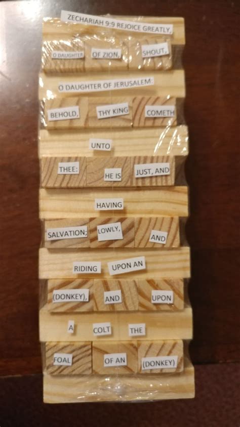 Memory Verse Jenga Game