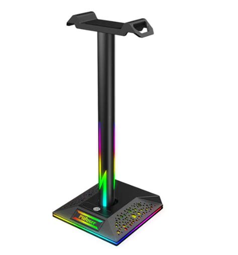 New Rgb Gaming Headphone Stand Dual Usb Port Touch Control Strip Light Desk Gaming Headset