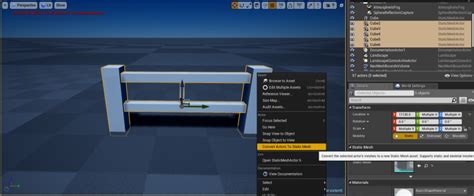 Unreal Engine Tip 4 Merging Actors Into Static Mesh Think Sleep