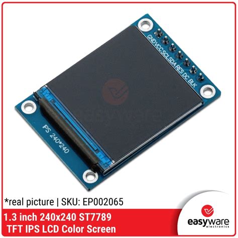 jual 1 3 inch 240x240 st7789 tft ips 65k lcd module spi interface