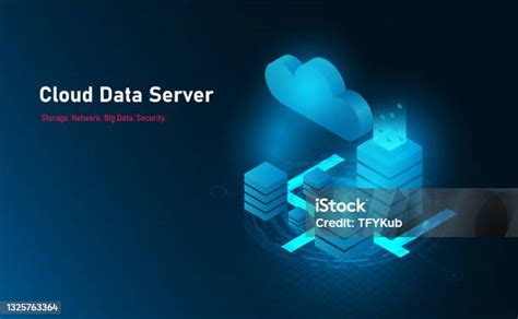 그리드에 데이터 서버 홀로그램 미래지향적인 컨셉 벡터 및 일러스트레이션 등측투영법에 대한 스톡 벡터 아트 및 기타 이미지