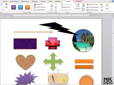 Lesson 43 Insert Shapes Microsoft Office Word 2007 2010 Free Tutorial