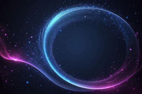 Premium Photo Blue Curve Particle Background