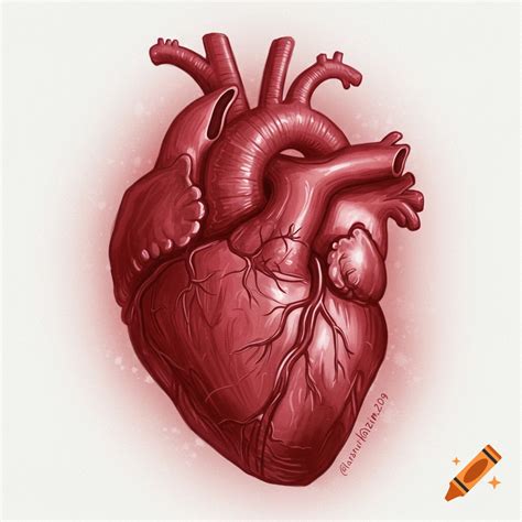 Anatomically Correct Human Heart Drawing