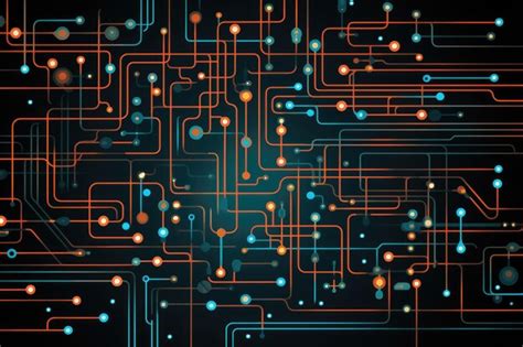 Premium Ai Image Abstract Circuit Line On Background Futuristic