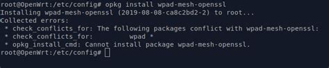 Problemas Al Instalar Wpad Mesh Openssl Network And Wireless