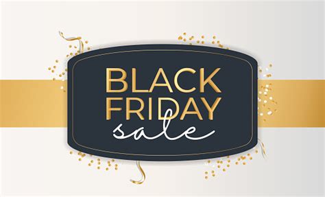 블랙 프라이데이 세일 글자와 Confitti 빛 아름다운 미니멀 배너 벡터 금요일에 대한 스톡 벡터 아트 및 기타 이미지 금요일 기념일 라벨 Istock