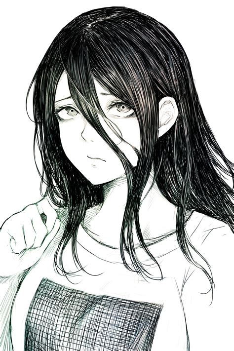 Disorder Original Absurdres Commentary Request Highres Girl Breasts Crosshatching