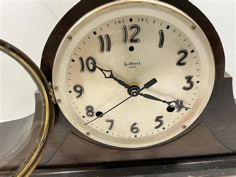 Vintage 1807 Gilbert Wooden Mantel Clock Etsy