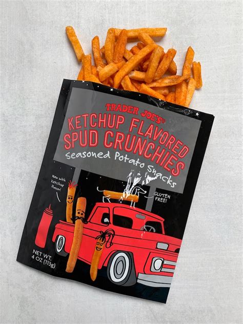 We Tried Trader Joes Ketchup Flavored Spud Crunchies Dailywaffle
