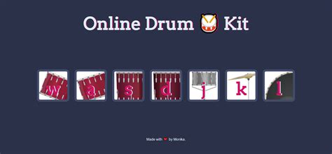 Github Themonikanayak Onlinedrum This Is An Online Drum Kit Made Using Html Css Javascript