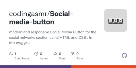 github codingasmr social media button modern and responsive social