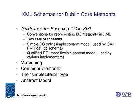 xml schemas for dublin core metadata ppt download