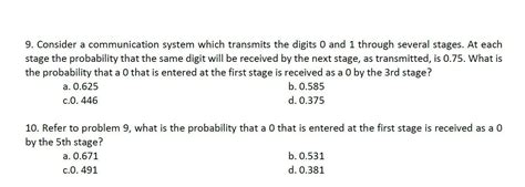 Solved 9 Consider A Communication System Which Transmits