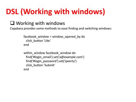 Capybara And Cucumber With Dsl Using Ruby Ppt Capybara And Cucumber With Dsl Using Ruby Ppt