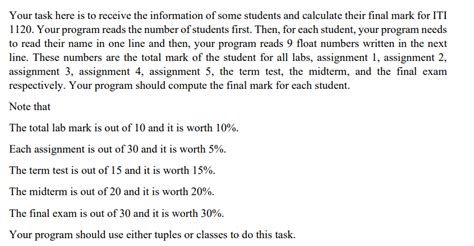 Solved Your Task Here Is To Receive The Information Of Some