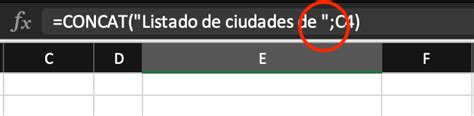 Función Concat En Excel Ex Concatenar La Fórmula De Excel