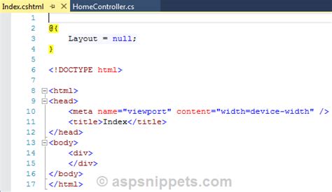 Aspnet Mvc Hello World Tutorial With Sample Program Example