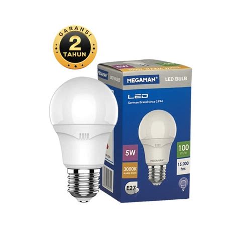 Jual Lampu Bohlam LED MEGAMAN Bulb 5 Watt E27 Putih Jakarta Pusat Solusi Bersama Jaya