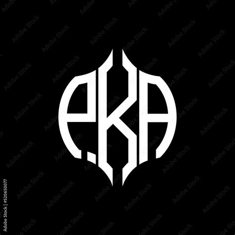 Pka Letter Logo Pka Best Black Background Vector Image Pka Monogram Logo Design For